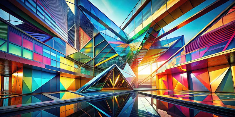 Futuristic Architectural Design a Dynamic 3D Render Explores Abstract ...