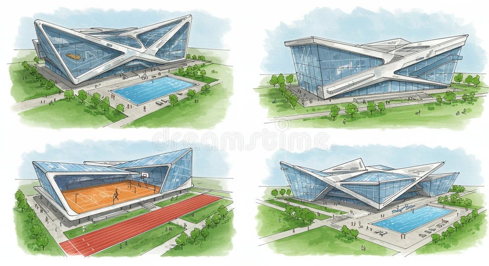 Innovative Sports Complex Stock Illustrations – 151 Innovative Sports ...