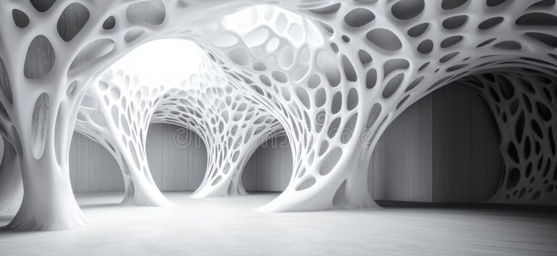 Futuristic Architectural Design Featuring Organic, Fluid Structures ...