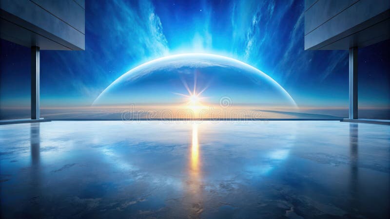 Futuristic Architectural Design Featuring a Panoramic View of a ...