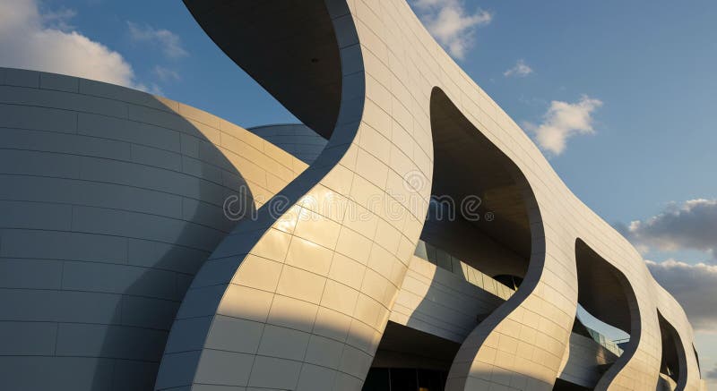Futuristic Architectural Design Featuring Smooth, Flowing Curves and ...