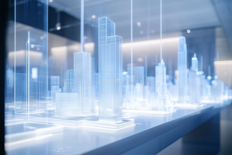Futuristic Architectural Design Hub Showcasing Advanced City Model ...