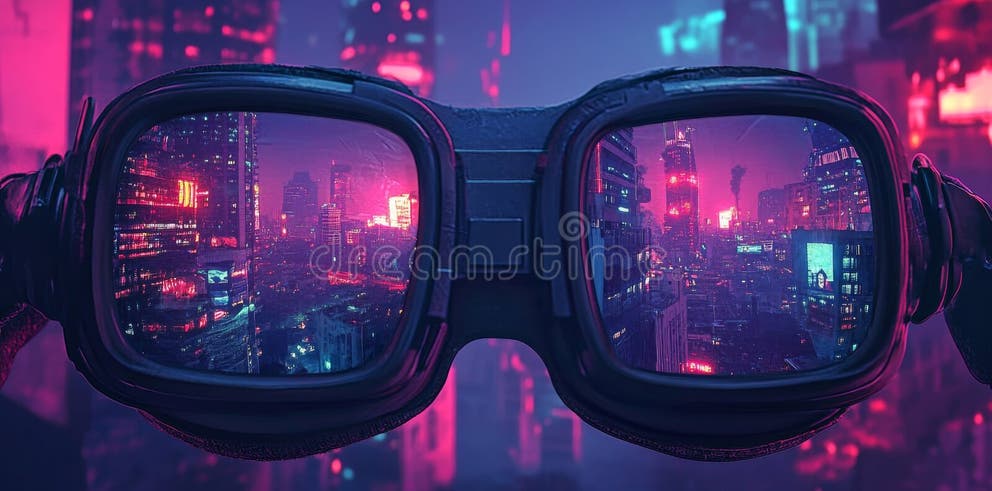 A Futuristic Architectural Design is Mirrored through a High-tech VR ...