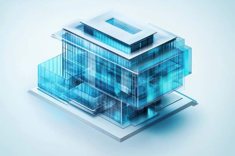 A Futuristic Architectural Design Showcasing a Transparent, Multi ...