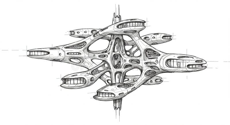 Interconnected Pod Like Forms Stock Illustrations – 5 Interconnected ...