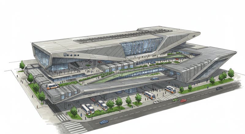 Multi Level Transportation Hub Stock Illustrations – 20 Multi Level ...