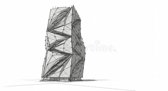A Futuristic Architectural Structure with a Twisted, Irregular Form ...