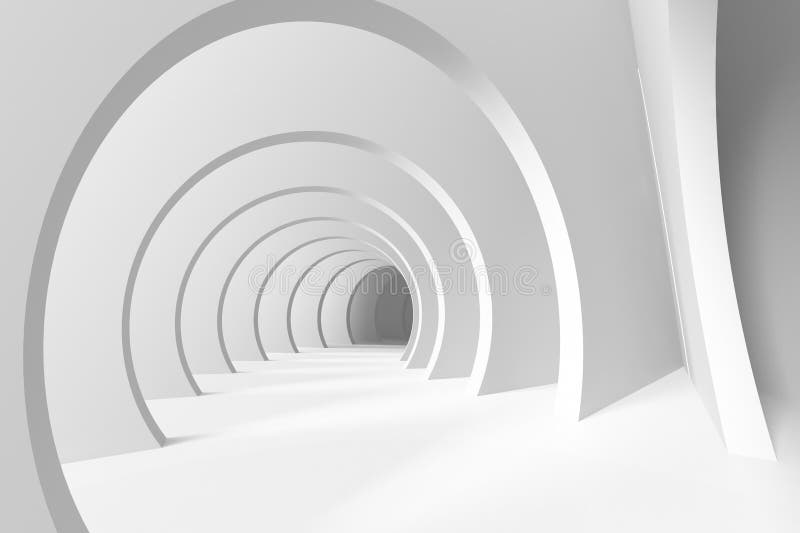 Futuristic Architectural Tunnel Design for Modern Interiors Stock ...