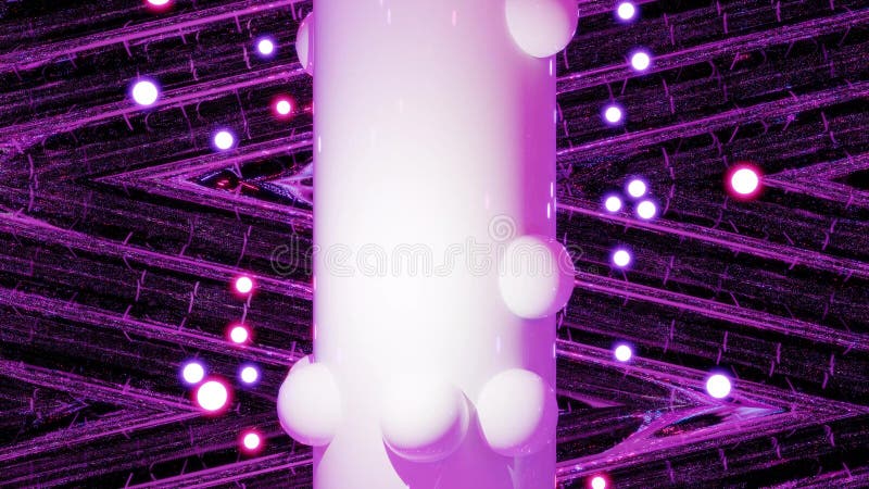 Neon Lights and Pipe Background 4K UHD 3d Illustration Stock ...