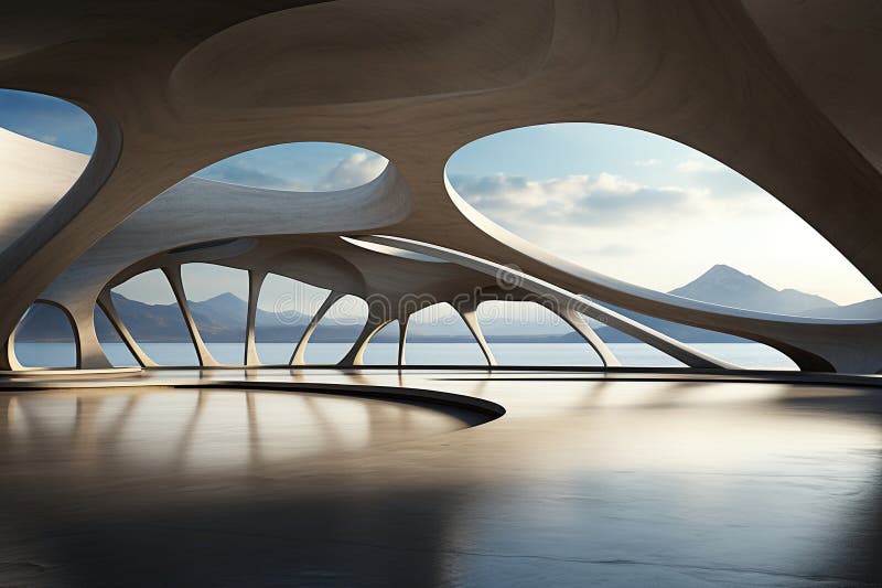 Futuristic Architecture with Fluid Design, Organic Shapes and Curved ...