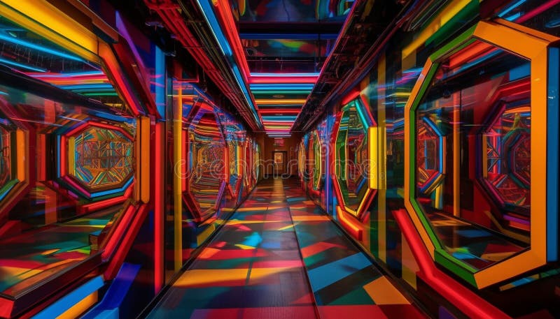 Futuristic Architecture Illuminates Vibrant Colors Inside Nightclub ...