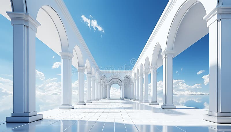 Futuristic Architecture Modern Design, Vanishing Point, Clean ...