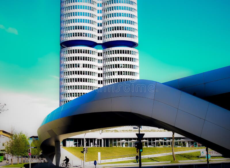 Double Tower of Modern Architecture Editorial Photo - Image of tower ...