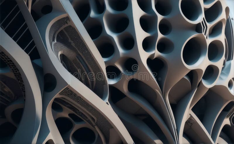 Futuristic Architecture Structure Background, Generative AI ...