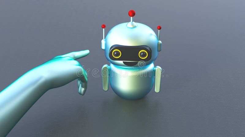 Futuristic Arm Pointing Artificial Intelligence Robot. Future and Artificial Intelligence ...