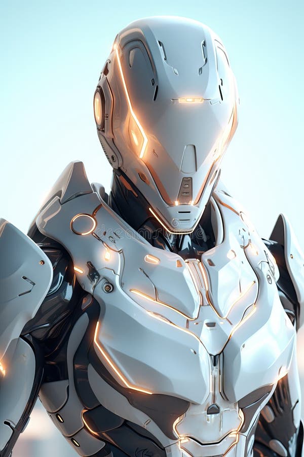 Futuristic Armor: Sleek Metallic Advanced Technology for Combat ...