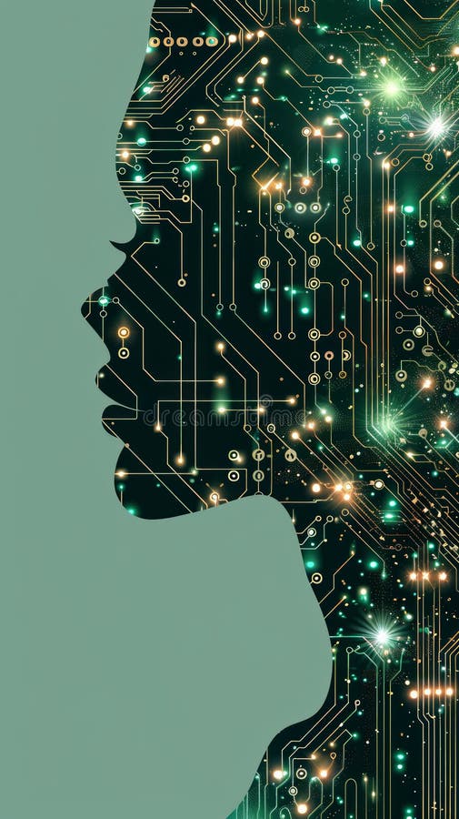 Futuristic Artificial Intelligence Algorithm Concept Highlighting Human ...