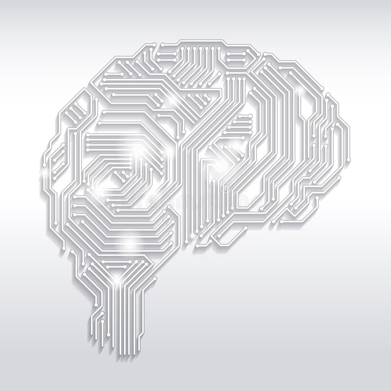 Futuristic Artificial Intelligence Brain Design Stock Illustration ...
