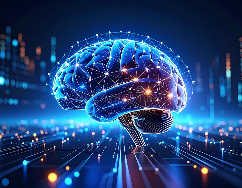 333 Artificial Intelligence Concept Brain Data Visualization Digital Environment Stock Photos ...