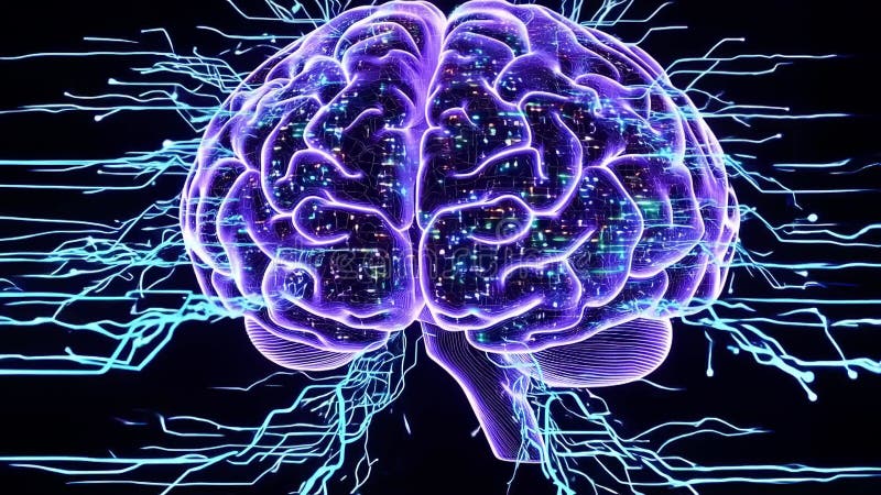 AI Brain Processing Data with Generative Artificial Intelligence ...