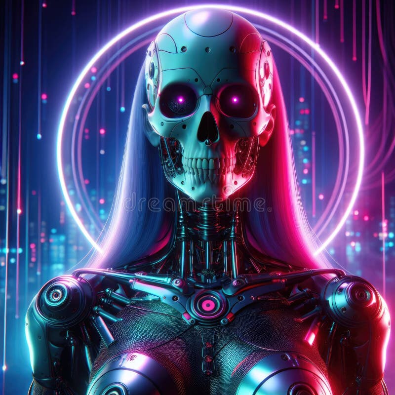 Futuristic Artificial Intelligence, Cyborg Bionic Human Robotic ...