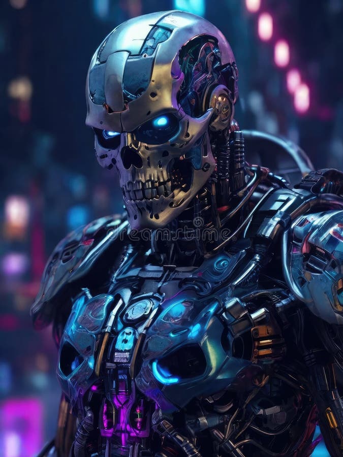 Futuristic Artificial Intelligence, Cyborg Bionic Human Robotic ...