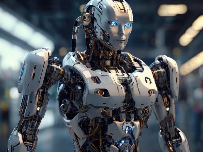 Futuristic Artificial Intelligence, Cyborg Bionic Human Robotic ...