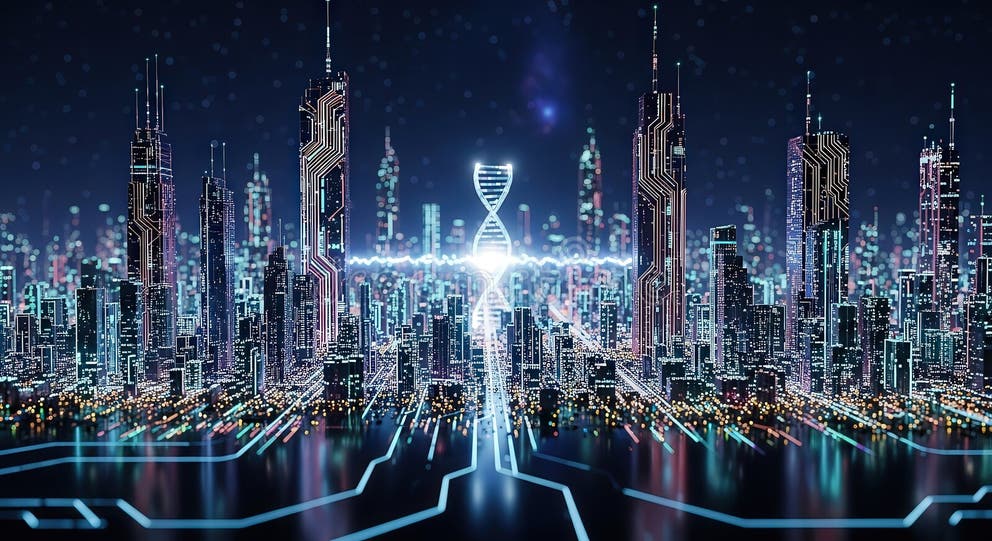 Futuristic Artificial Intelligence and Data Science Concepts AI LLM, Neural Networks, Machine ...