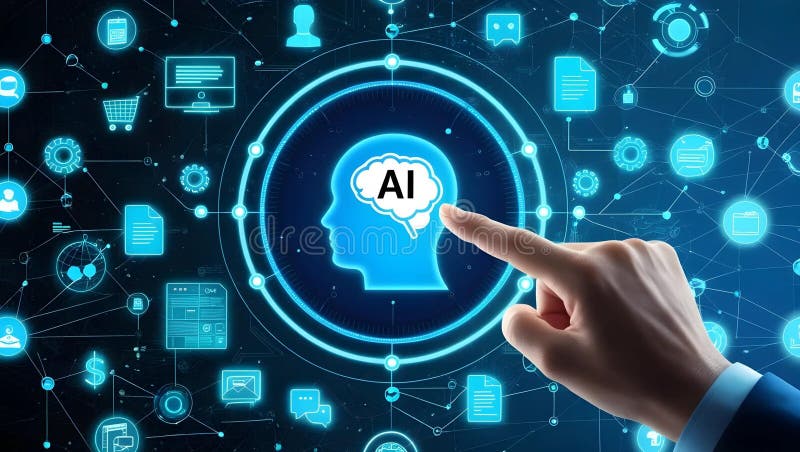 Futuristic Artificial Intelligence Interface with Human Interaction ...