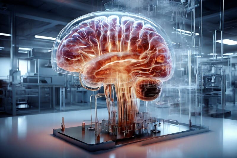 Futuristic Artificial Intelligence Laboratory Stock Photo - Image of ...