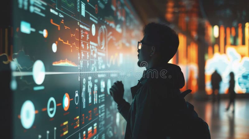 Futuristic Artificial Intelligence Technology Background Featuring ... Futuristic Artificial Intelligence Technology Background Featuring ...