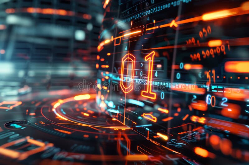 Futuristic Artwork of Pi stock illustration. Illustration of digital ...