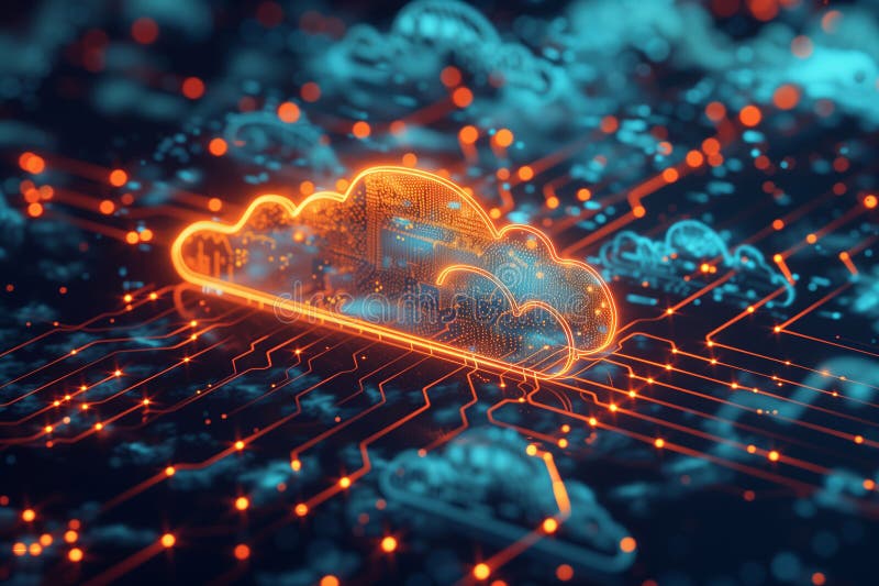 Generative AI Illustration the Futuristic Aspects of Cloud Storage ...
