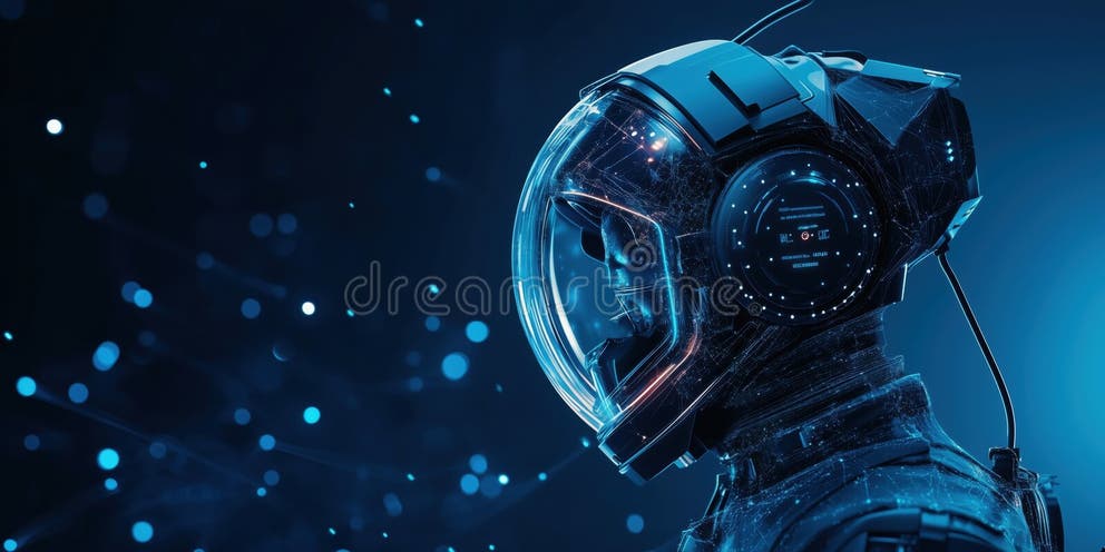 Futuristic Astronaut Helmet Design Featuring Advanced Technology ...