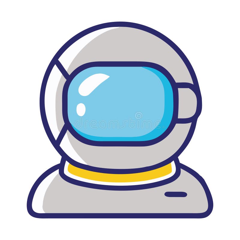 Futuristic Astronaut Helmet Space Icon Stock Vector - Illustration of ...