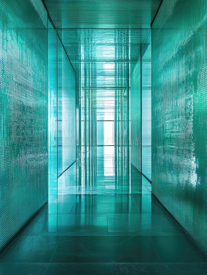 Futuristic Atrium Hallway stock photo. Image of interior - 386437414