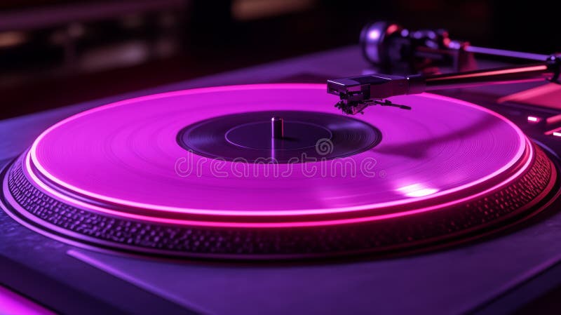 A Futuristic Audio Equalizer Visualization Featuring Glowing Purple and ...