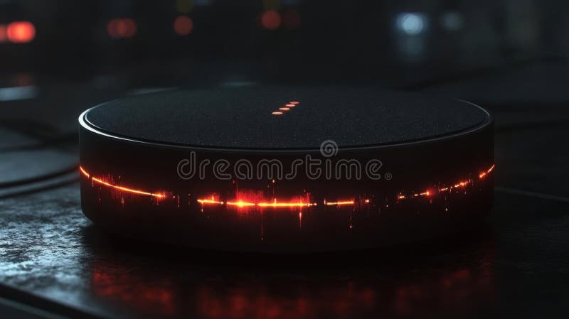 Futuristic Audio Visualizer Device Stock Illustration - Illustration of ...