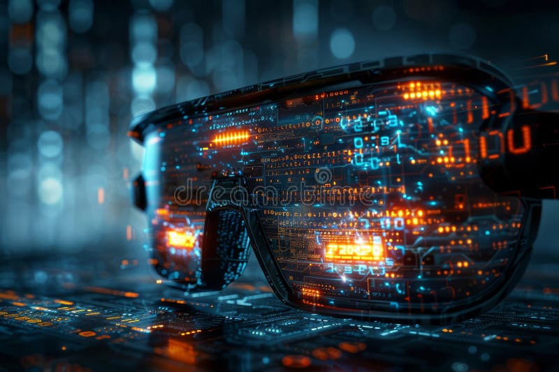 Futuristic Augmented Reality Glasses Digital Innovation in Virtual ...