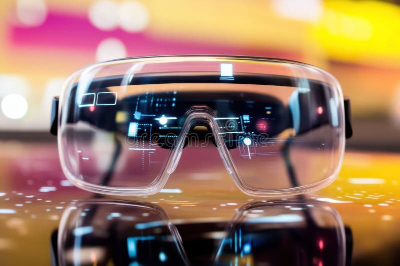 Futuristic Augmented Reality Glasses Showcasing Digital Interface and ...