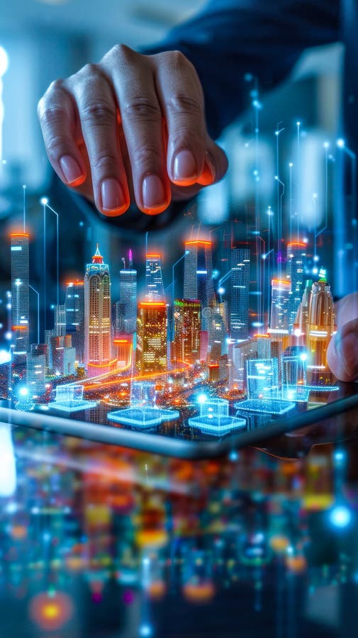 Futuristic Augmented Reality Presentation of Urban Architecture, with a ...