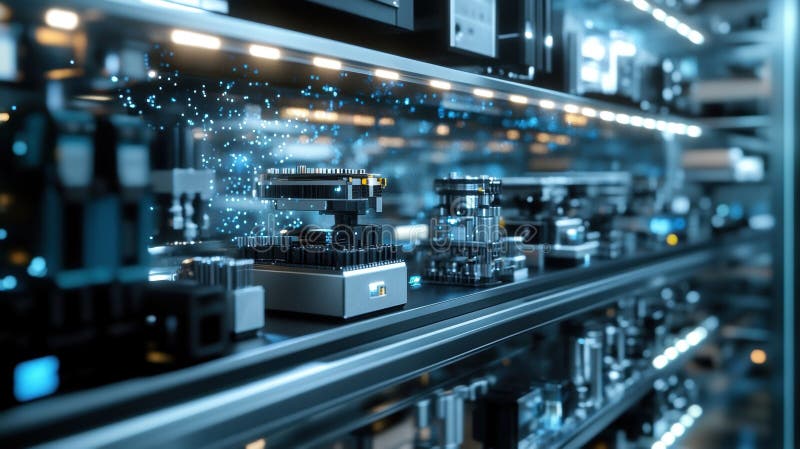 Innovative Production Line Manufacturing Electronic Components with ...