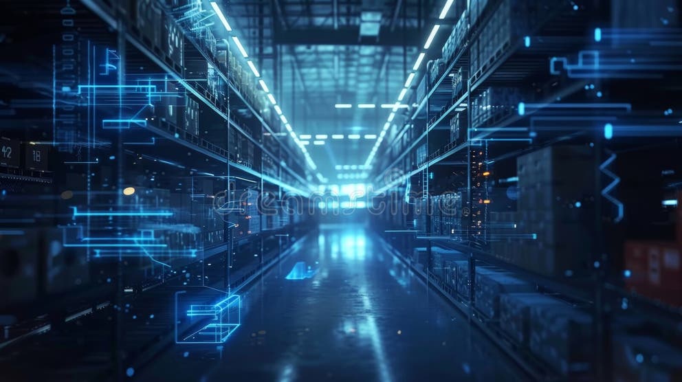 Futuristic Automated Storage and Retrieval System Managing Logistics in ...