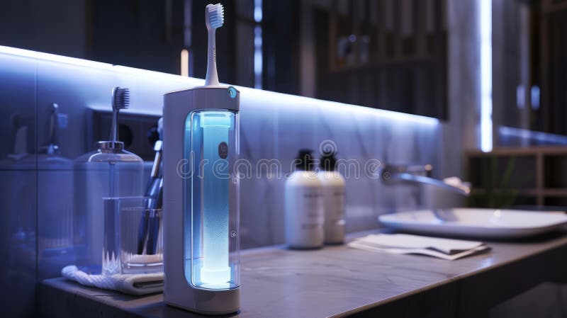 Futuristic Automatic Toothbrush Dispenser Stock Illustration ...