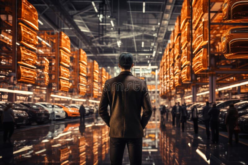 Futuristic Automotive Engineer Utilizing Advanced Technology in ...