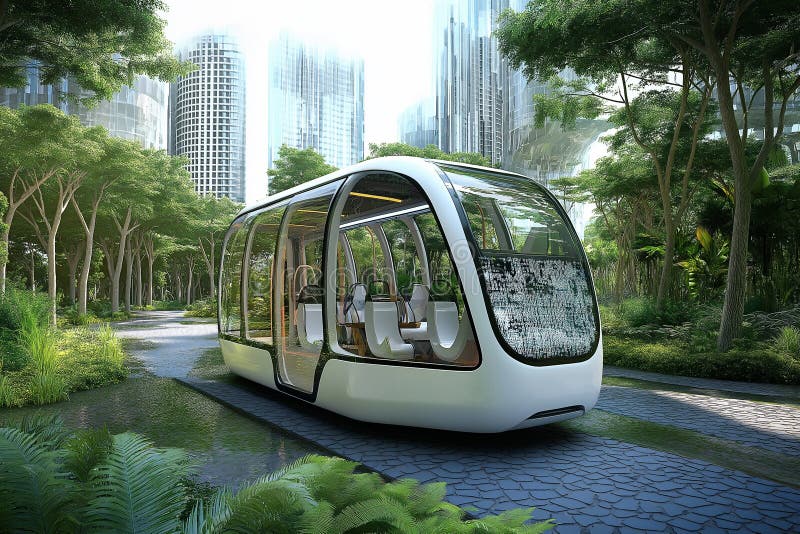Futuristic Autonomous Bus Navigating a Smart Urban Environment with ...
