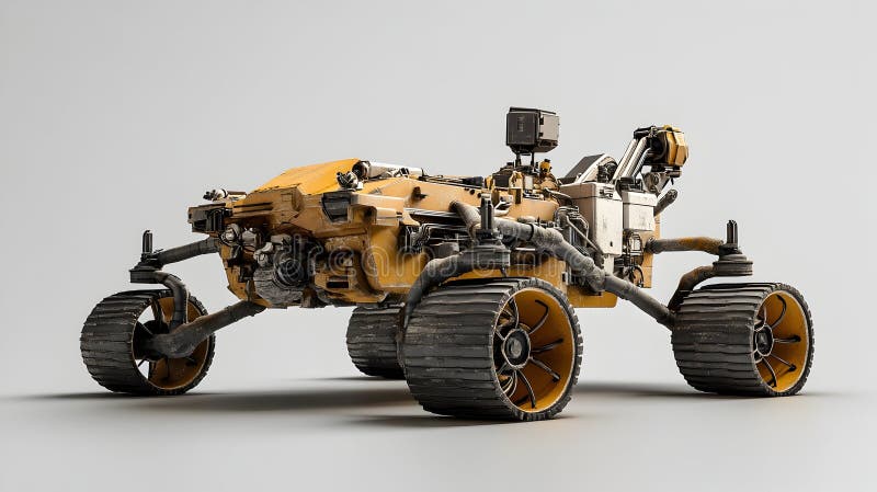 Futuristic Autonomous Rover with Rugged Design and Large Wheels Built ...