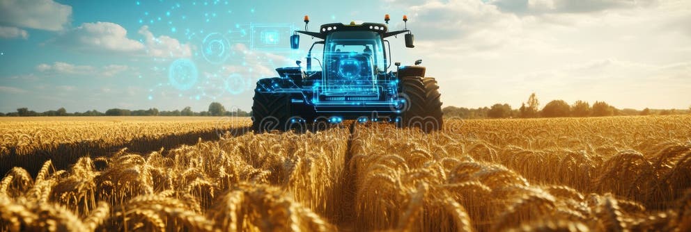 Futuristic Autonomous Tractor with AI on Wheat Field Utilizing High ...