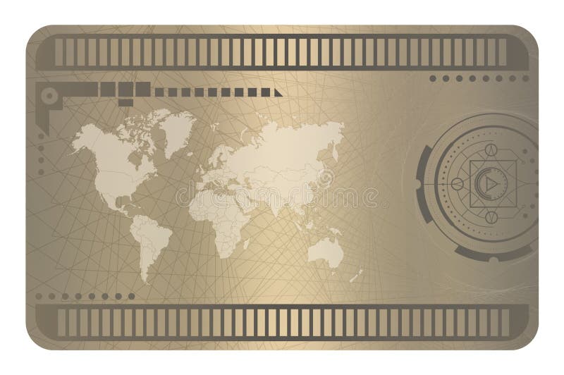 Futuristic Background for Business Card Design Stock Illustration ...