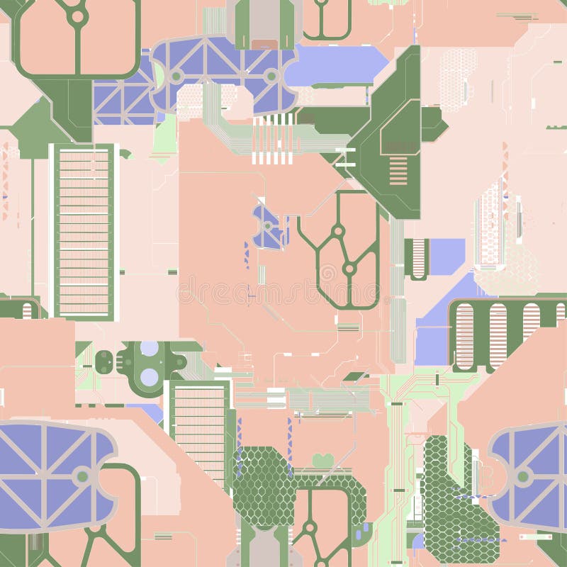 Futuristic Background in Cyberpunk Style. Stock Vector - Illustration ...